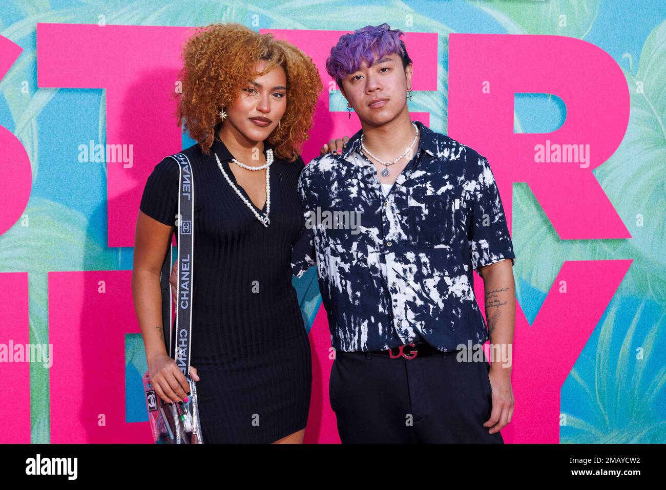 Analisse Rodriguez, left and Michael Le arrive at the World Premiere of ...