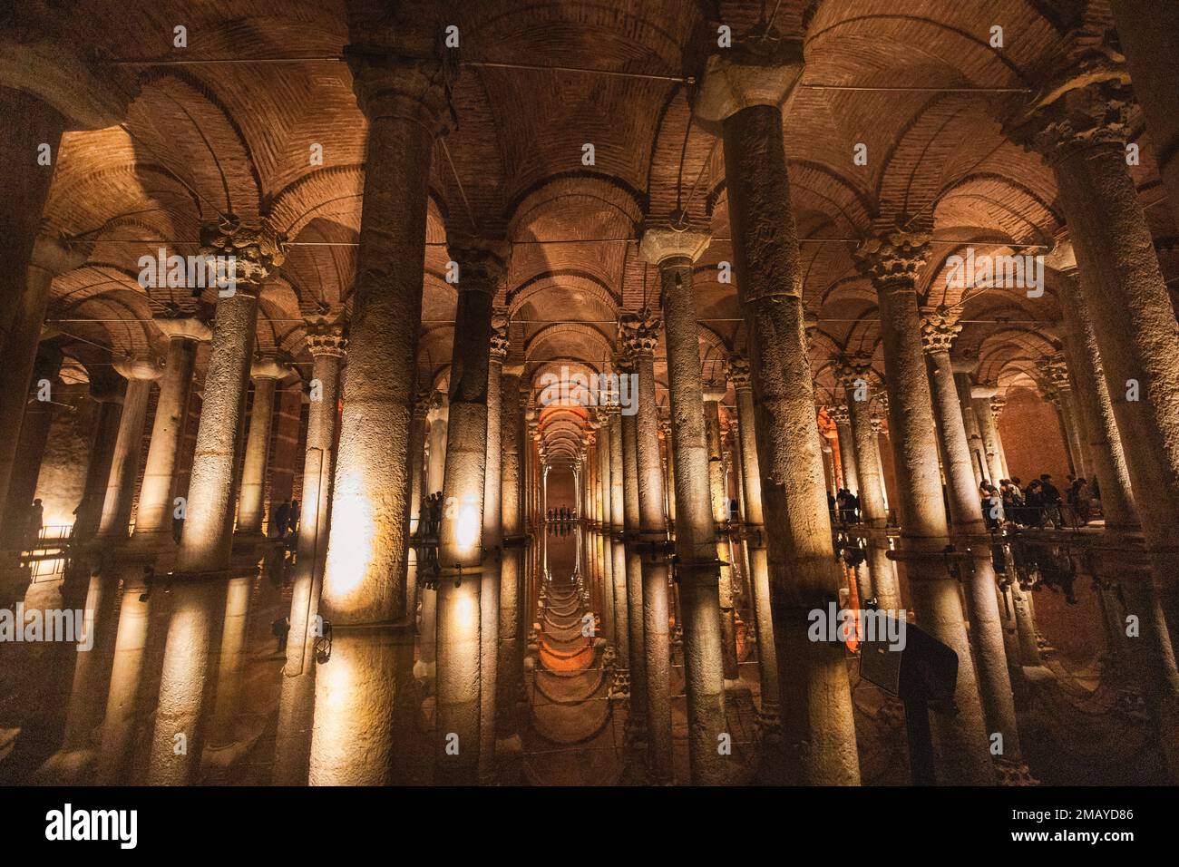 The Basilica Cistern is the largest of several hundred ancient cisterns ...