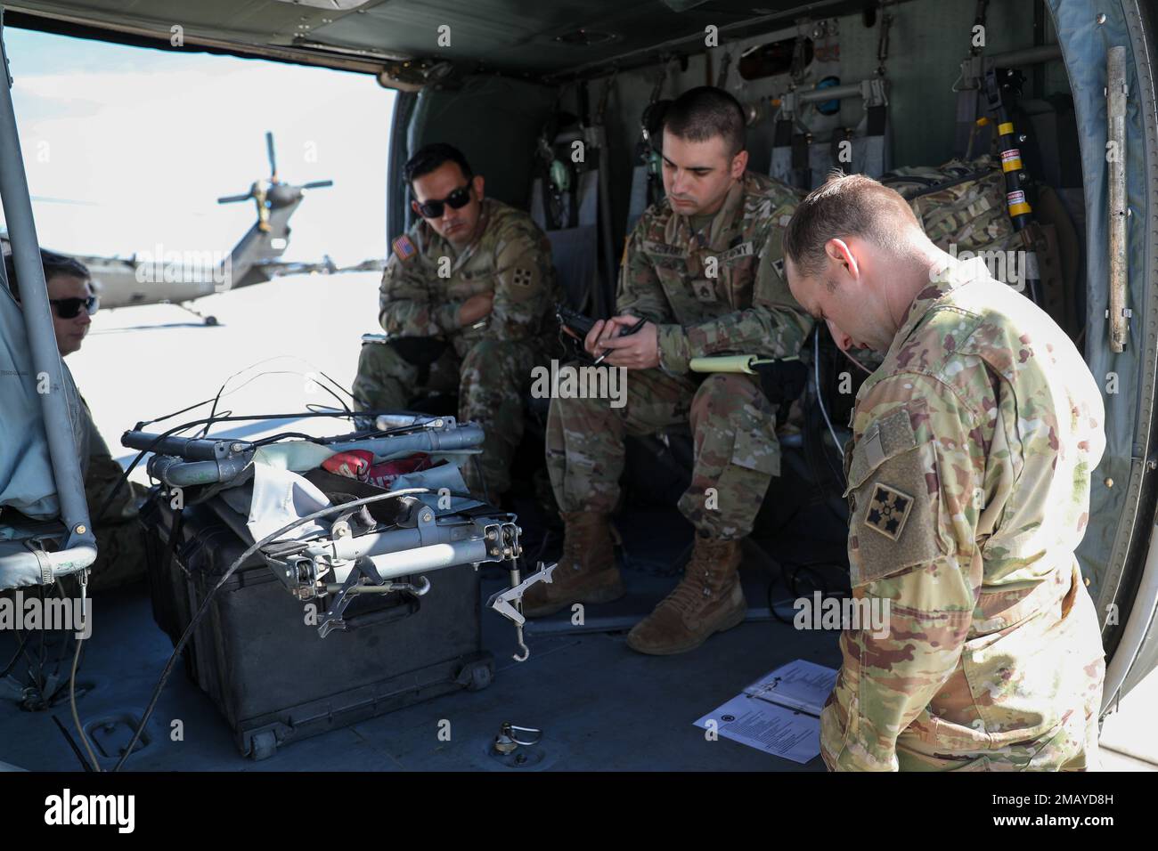 A flight crew comprised of servicemembers from the 4th Combat Aviation ...