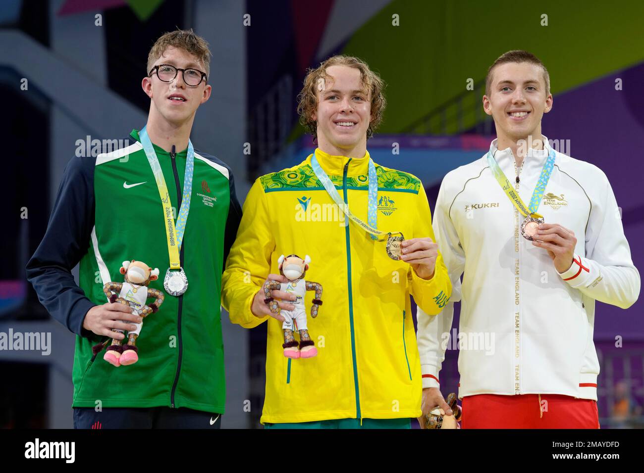 Silver medalist Daniel Wiffen of Northern Ireland, gold medalist Sam ...