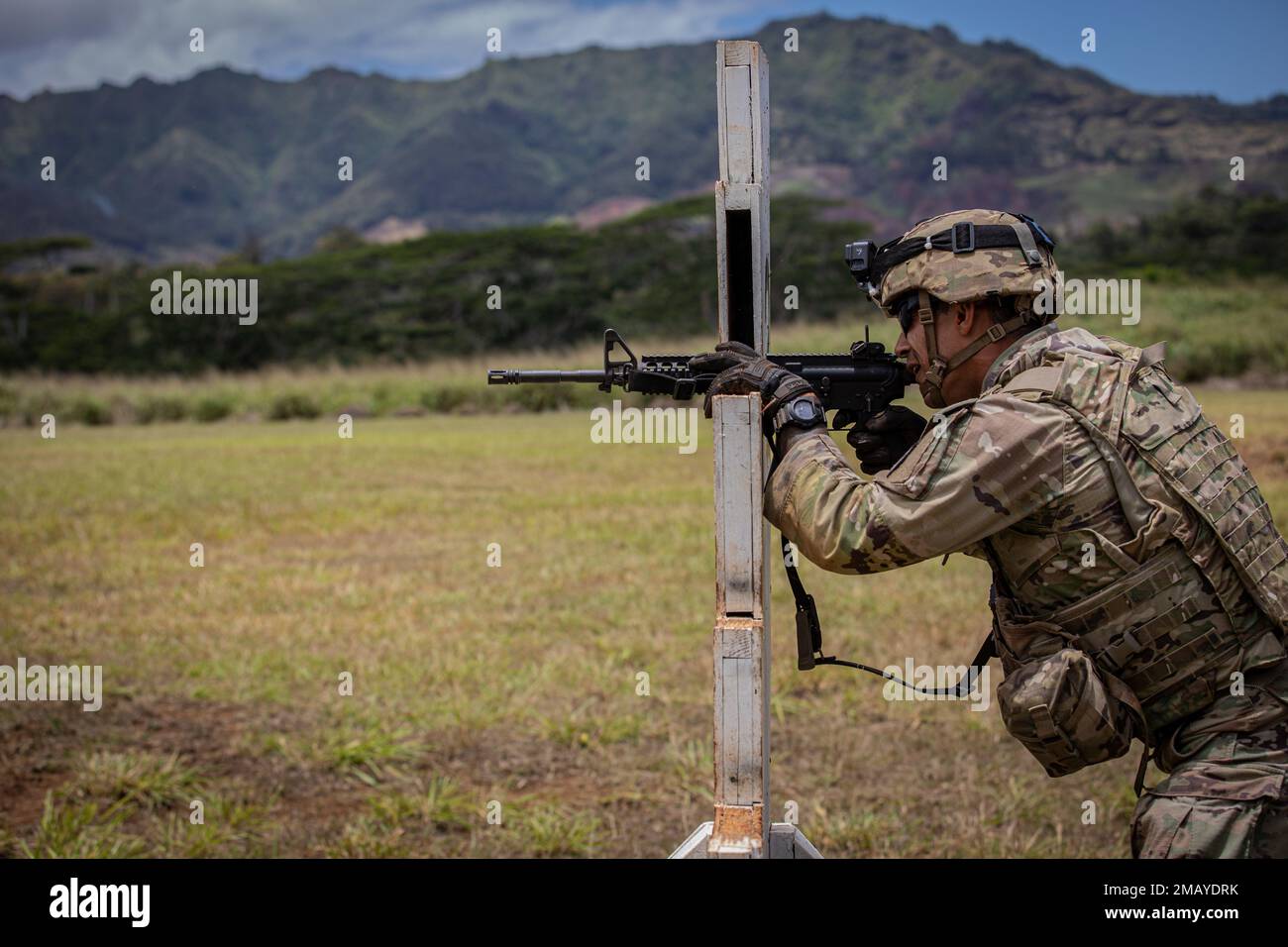 Staff Sgt. Joshua Mubarak, a fire support specialist assigned to 25th ...