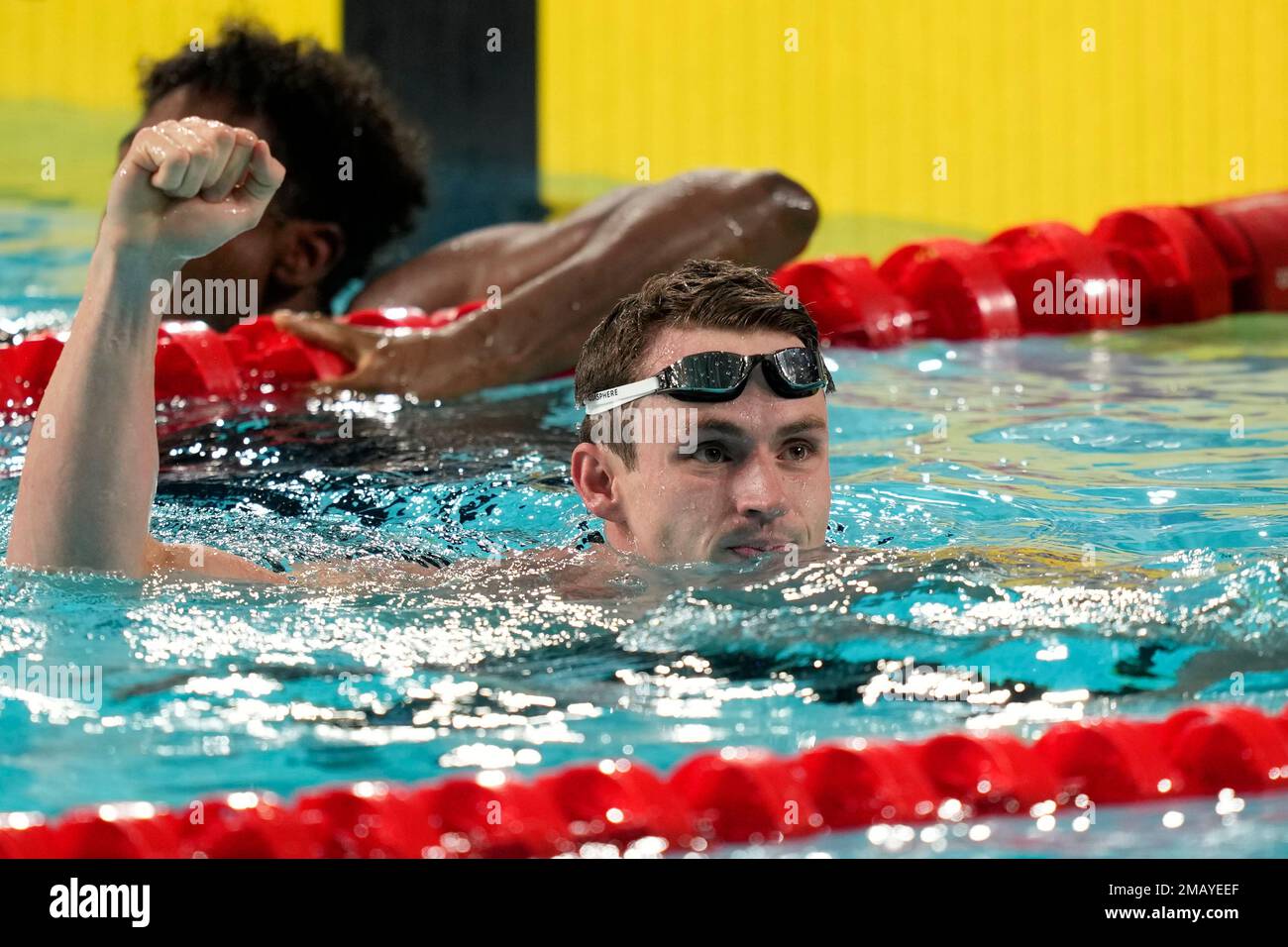 Benjamin Proud of England celebrates after winning the gold medal in ...