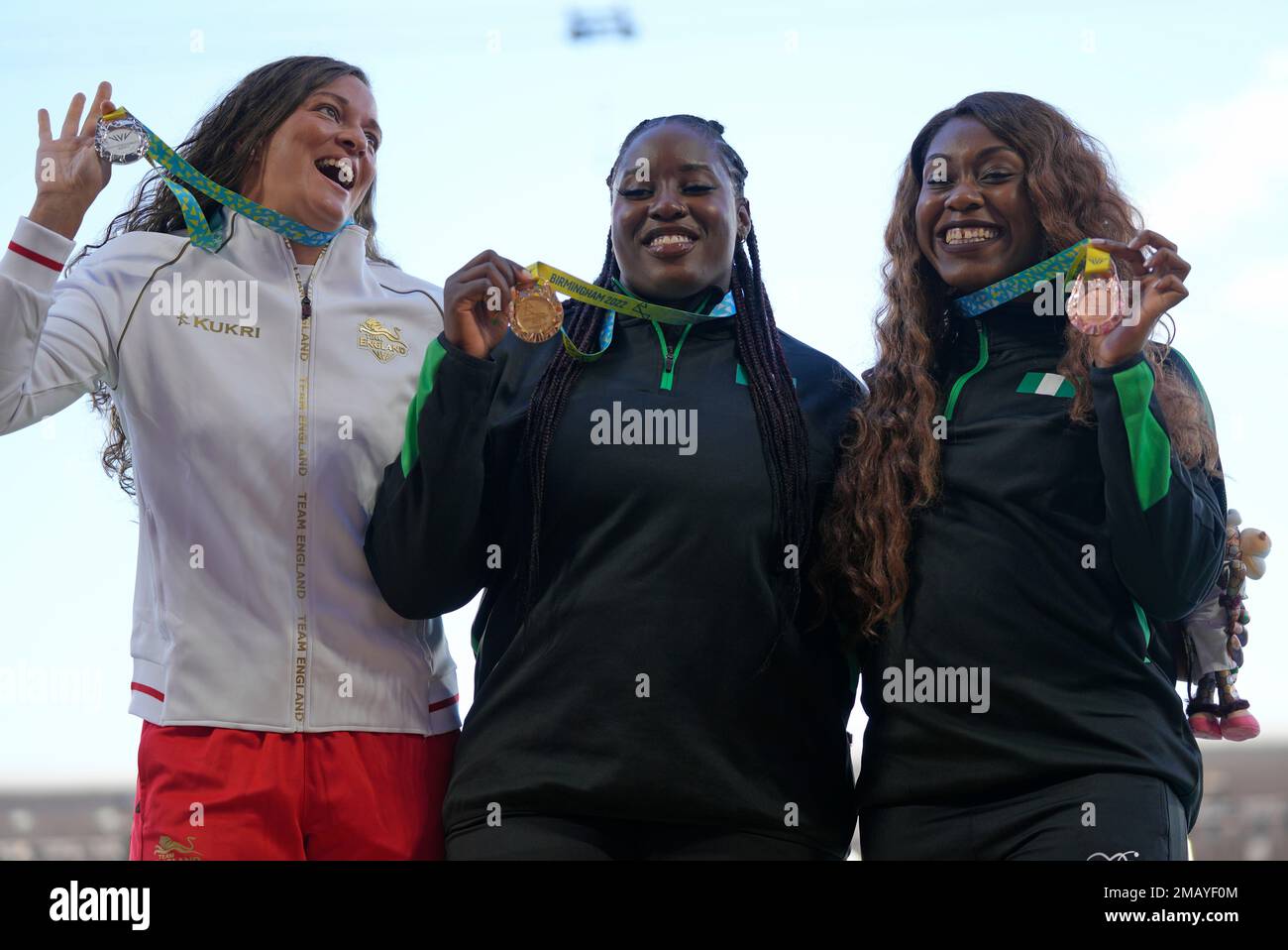 England's Jade Lally, silver, Nigeria's Chioma Onyekwere, gold, and ...