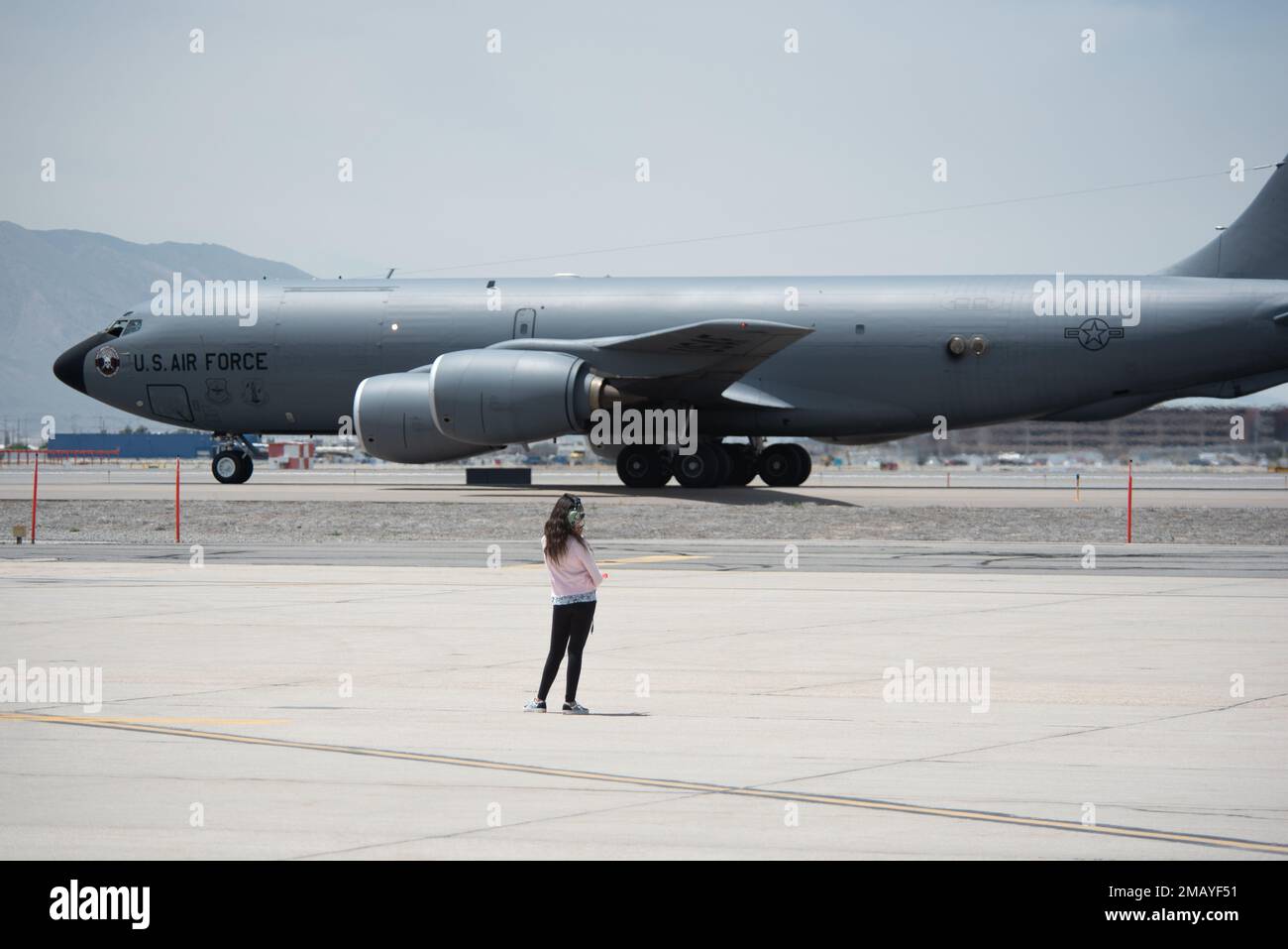 Air Force Lt Col Dan Hale takes his Fini-flight at Roland Wright Air ...