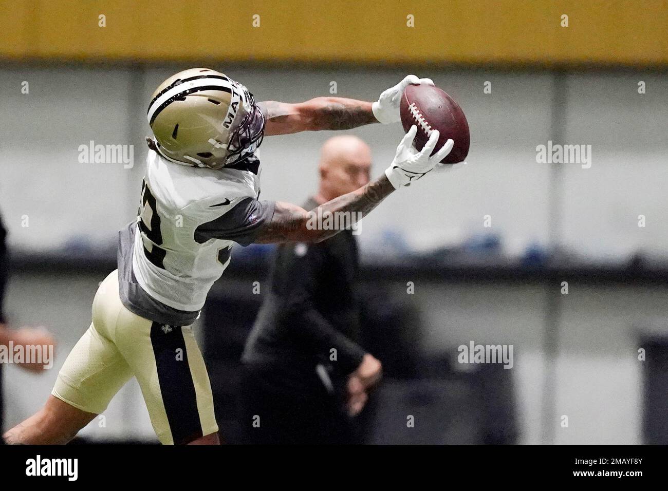 New Orleans Saints cornerback Tyrann Mathieu (32) runs through drills ...