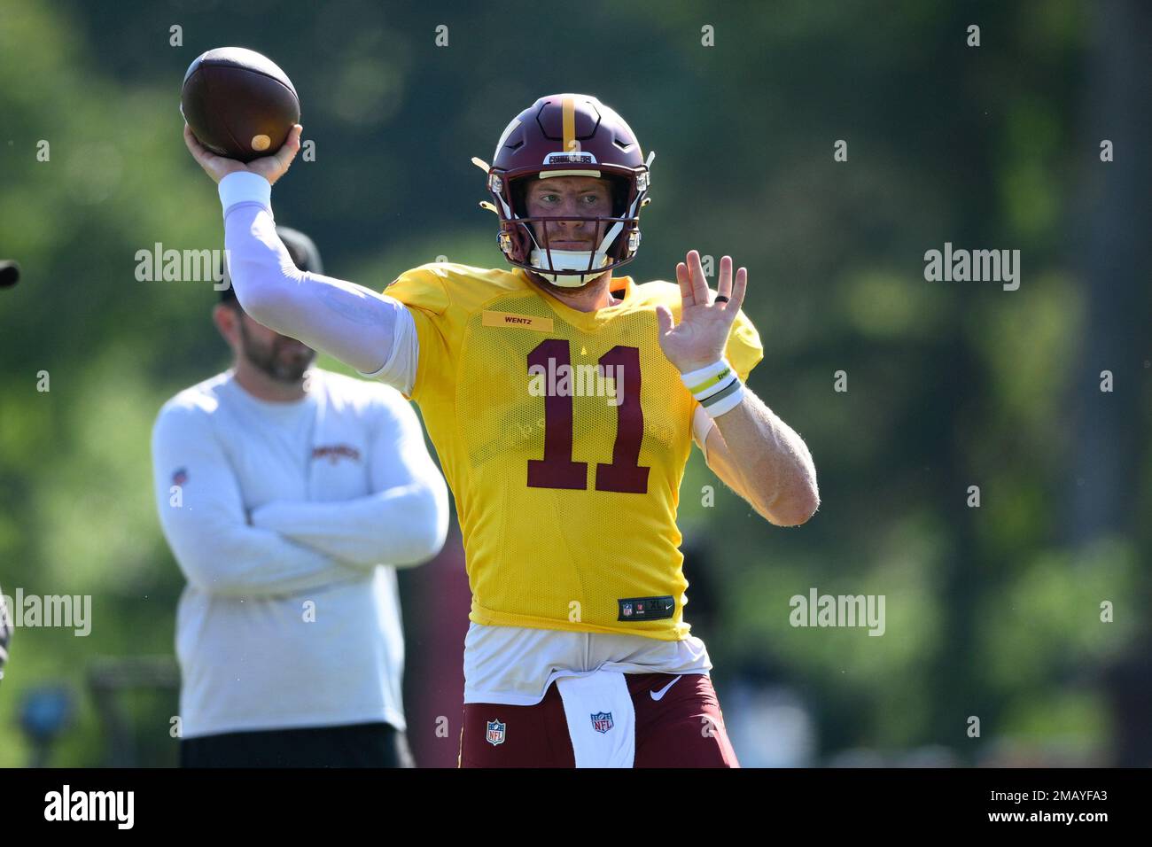 Washington Commanders quarterback Carson Wentz (11) in action during ...