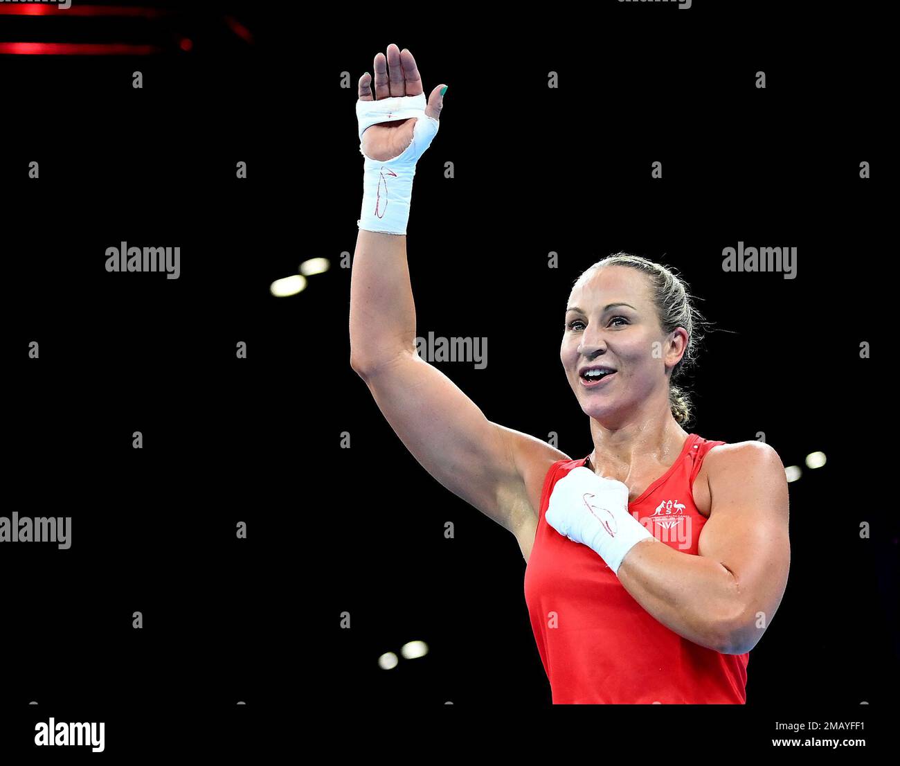 Australia's Kaye Frances Scott celebrates after winning the women's ...