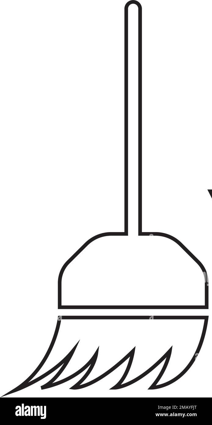 broom logo vektor illustration design Stock Vector Image & Art - Alamy