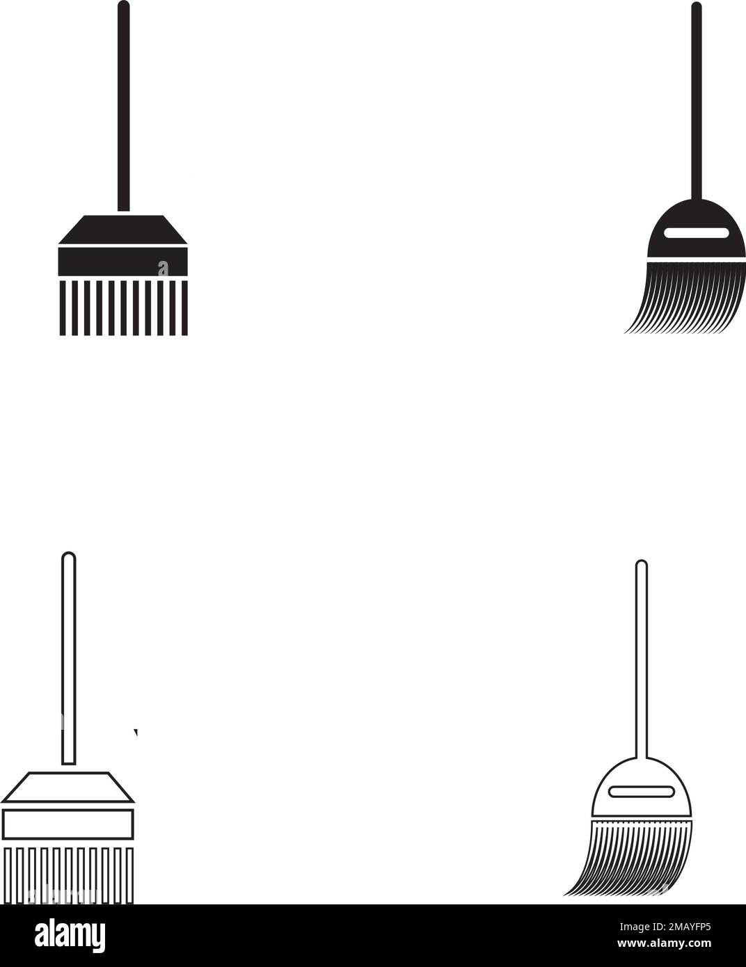 broom logo vektor illustration design Stock Vector Image & Art - Alamy