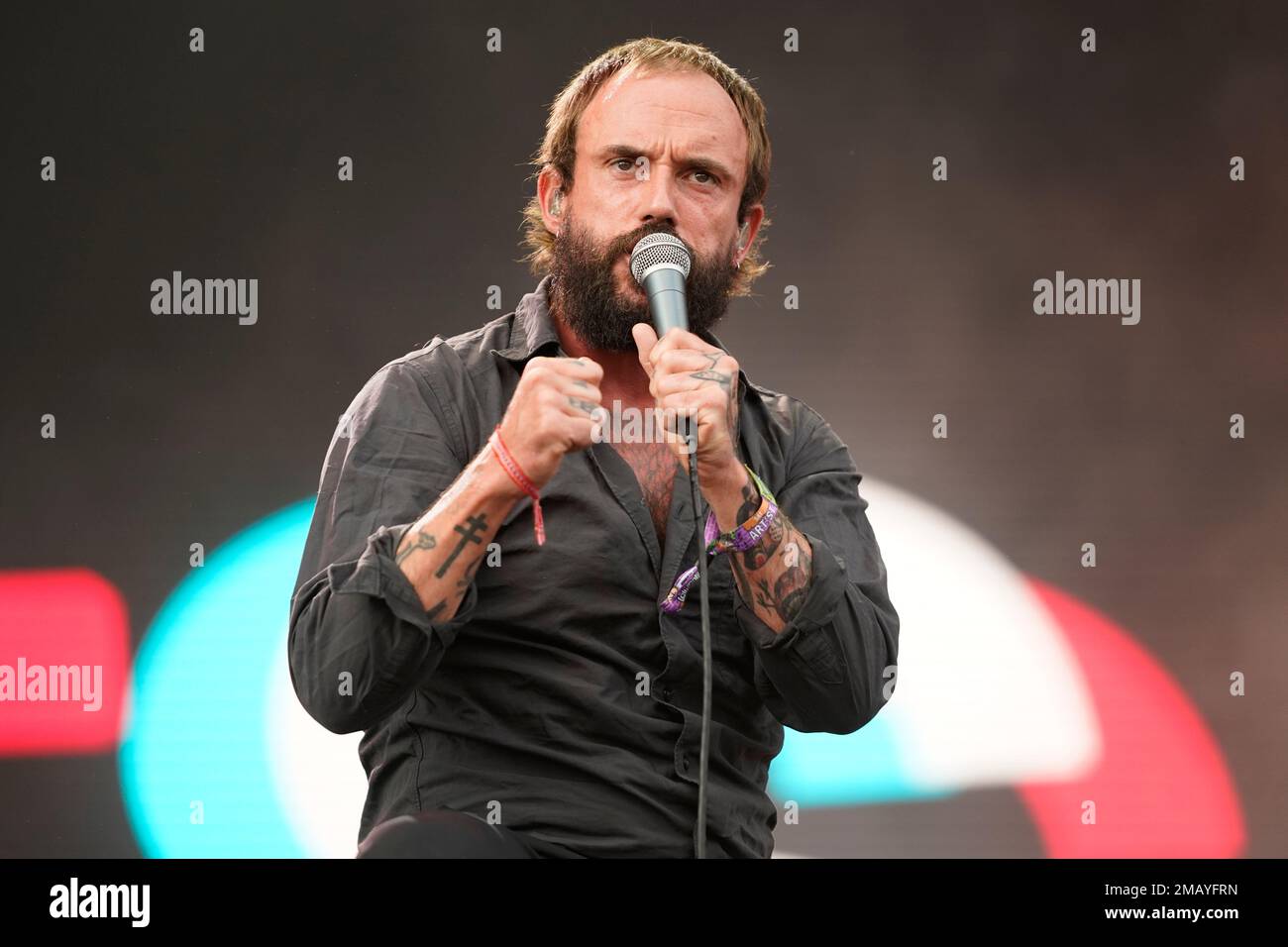 Joe Talbot of Idles performs on day three of the Lollapalooza Music ...