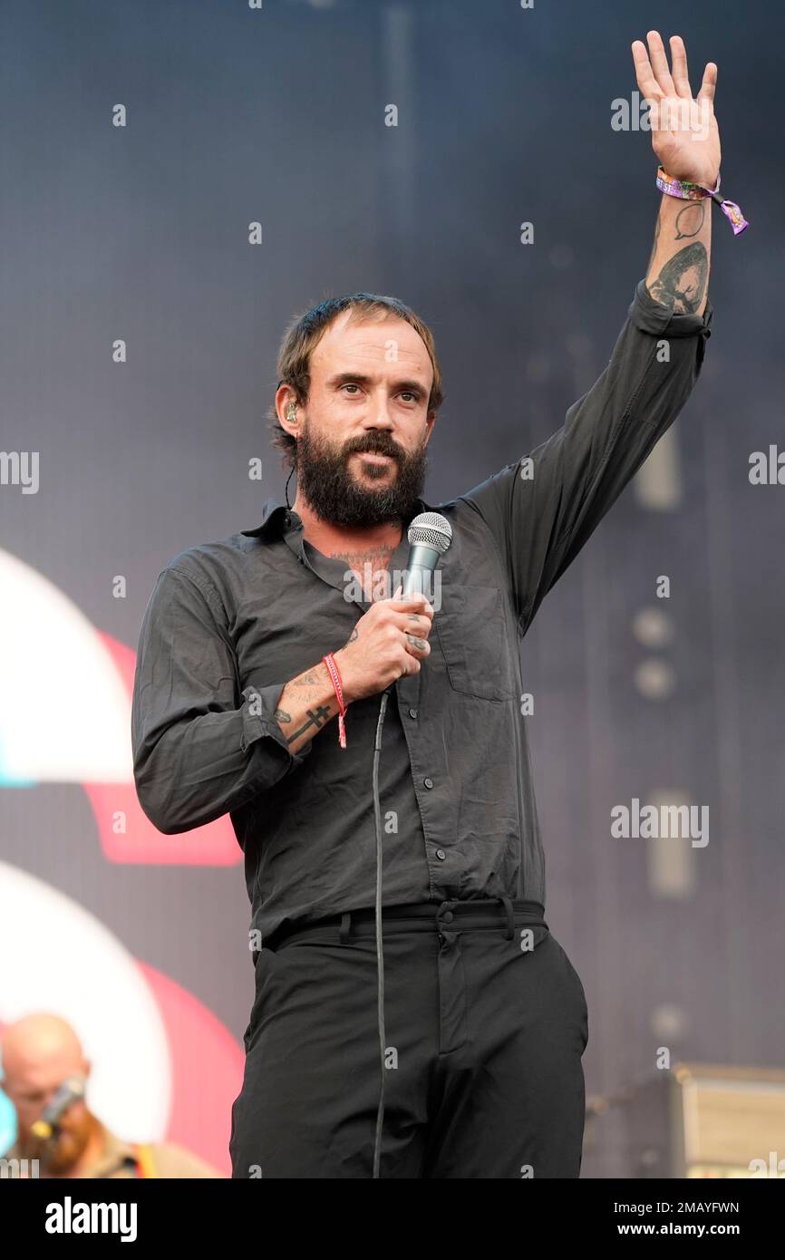 Joe Talbot of Idles performs on day three of the Lollapalooza Music ...