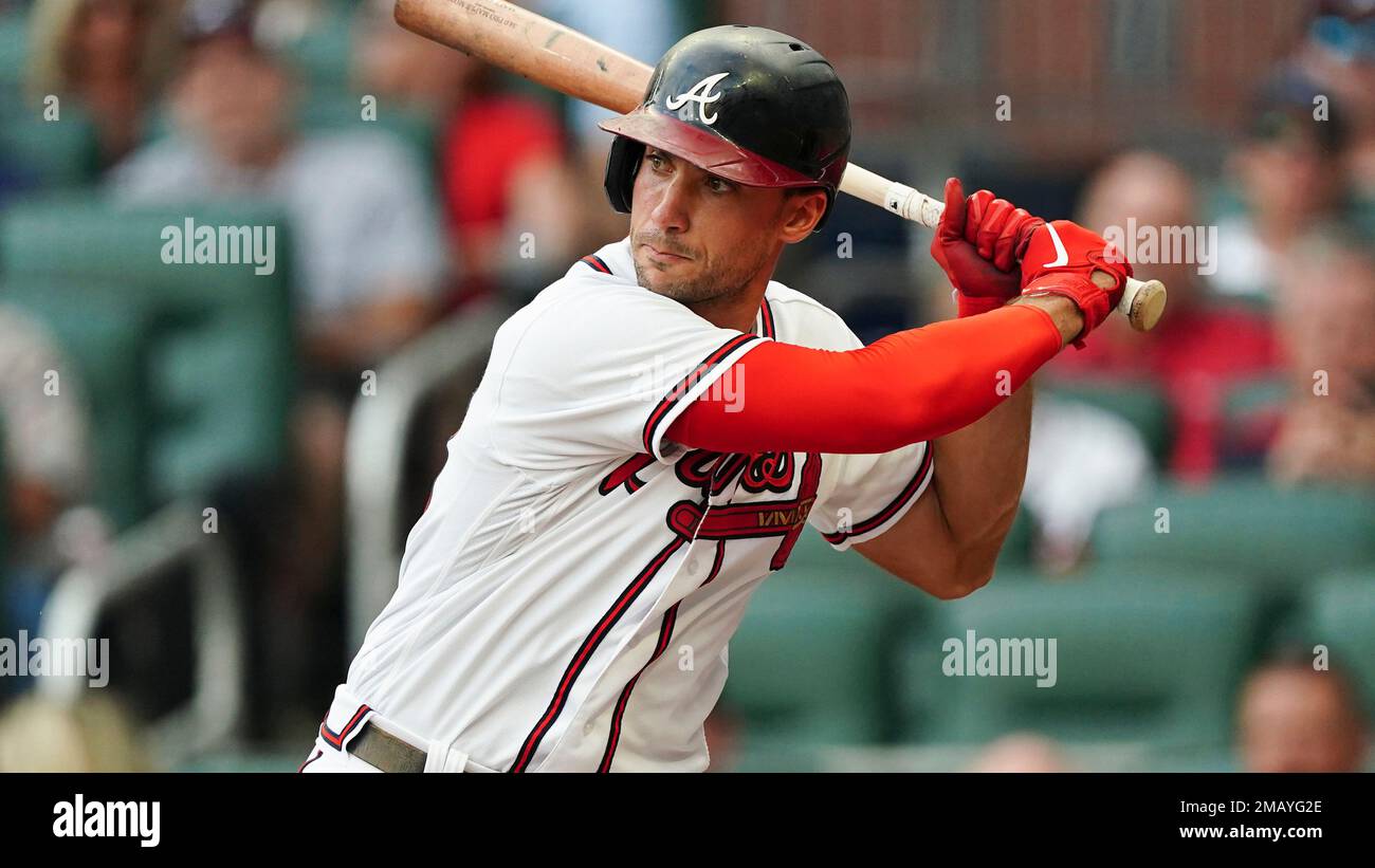 Atlanta Braves first baseman Matt Olson (28) is shown batting against ...