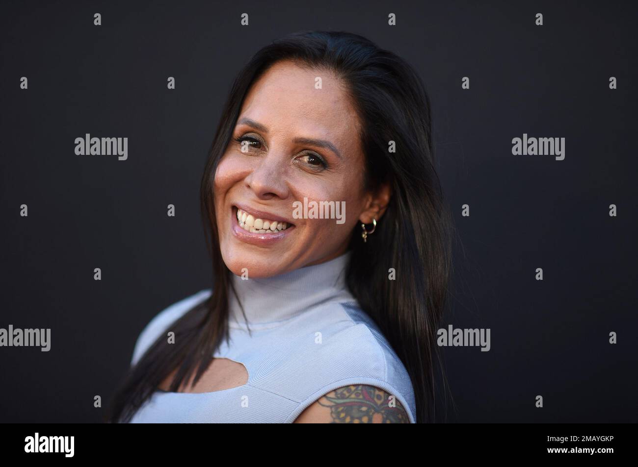 Claudia Castello arrives at the premiere of "Prey" on Tuesday, Aug. 2 ...
