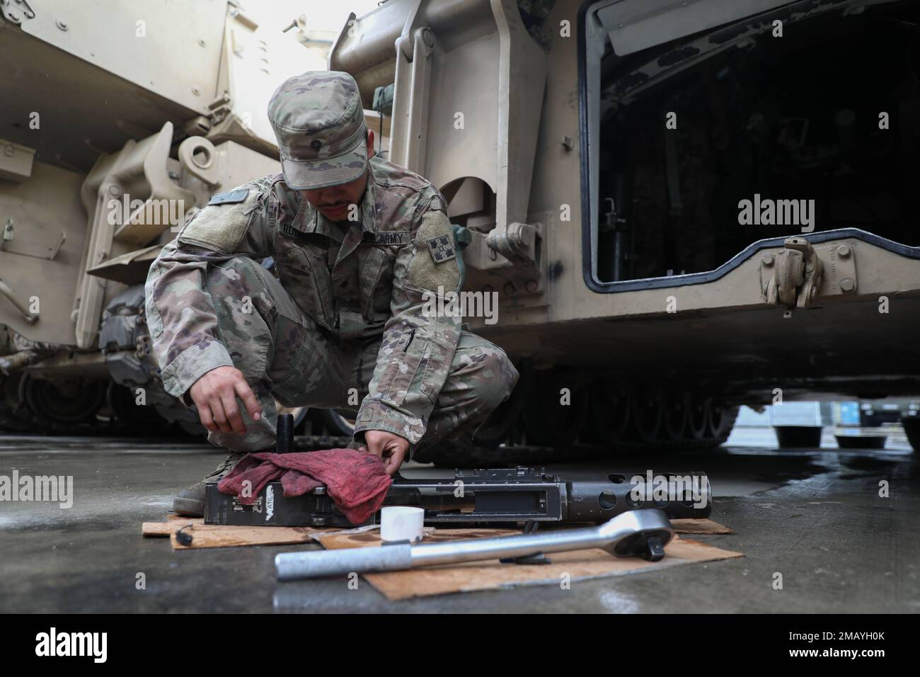 U.S. Army Spc. Angel Rodriguez, assigned to 3rd Battalion, 29th Field ...