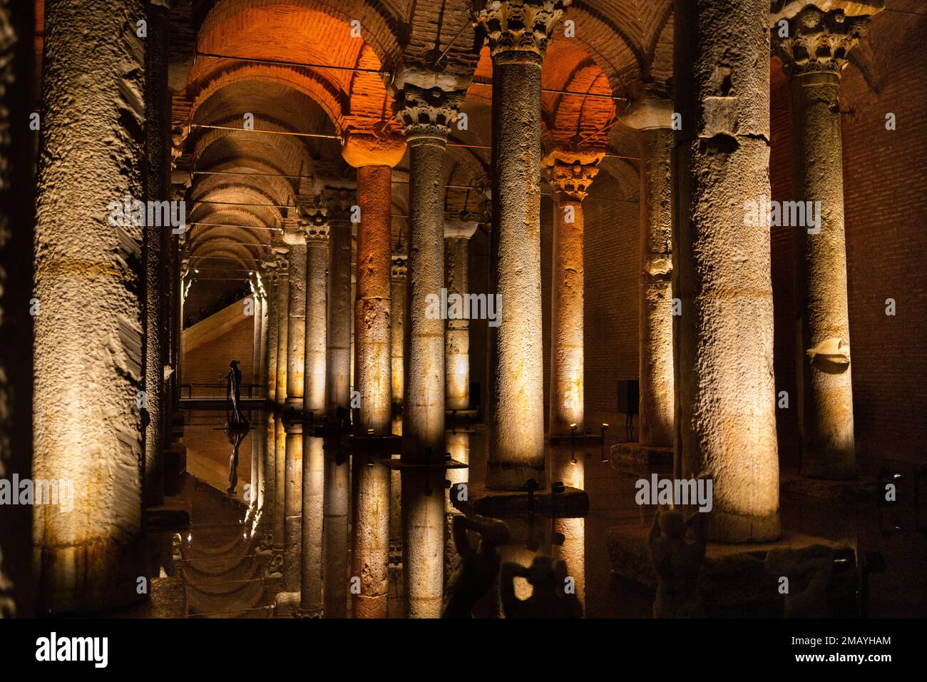 The Basilica Cistern is the largest of several hundred ancient cisterns ...