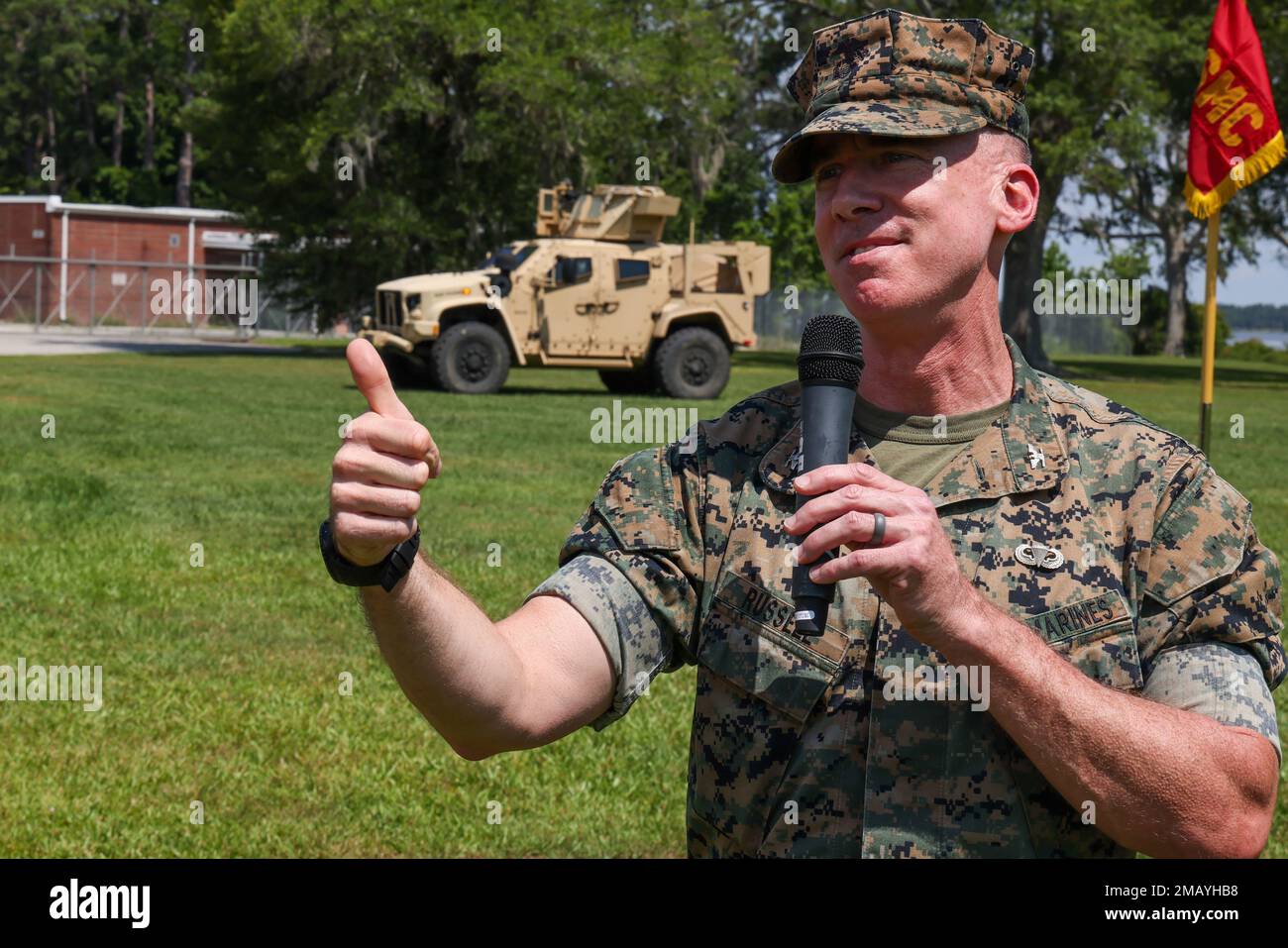 U.S. Marine Corps Col. Brian Russell, Commanding Officer of II Marine ...