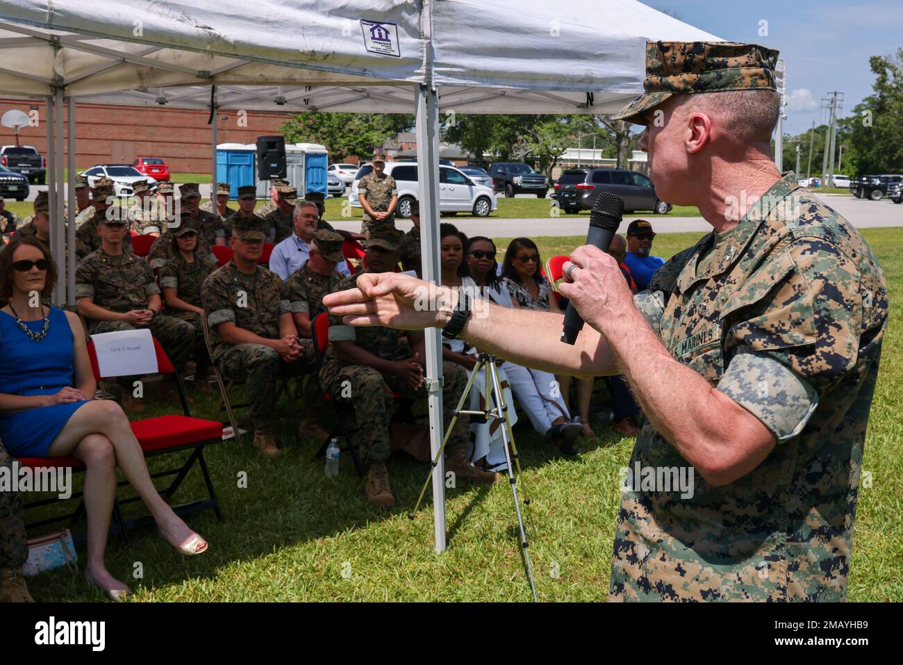 U.S. Marine Corps Col. Brian Russell, Commanding Officer of II Marine ...