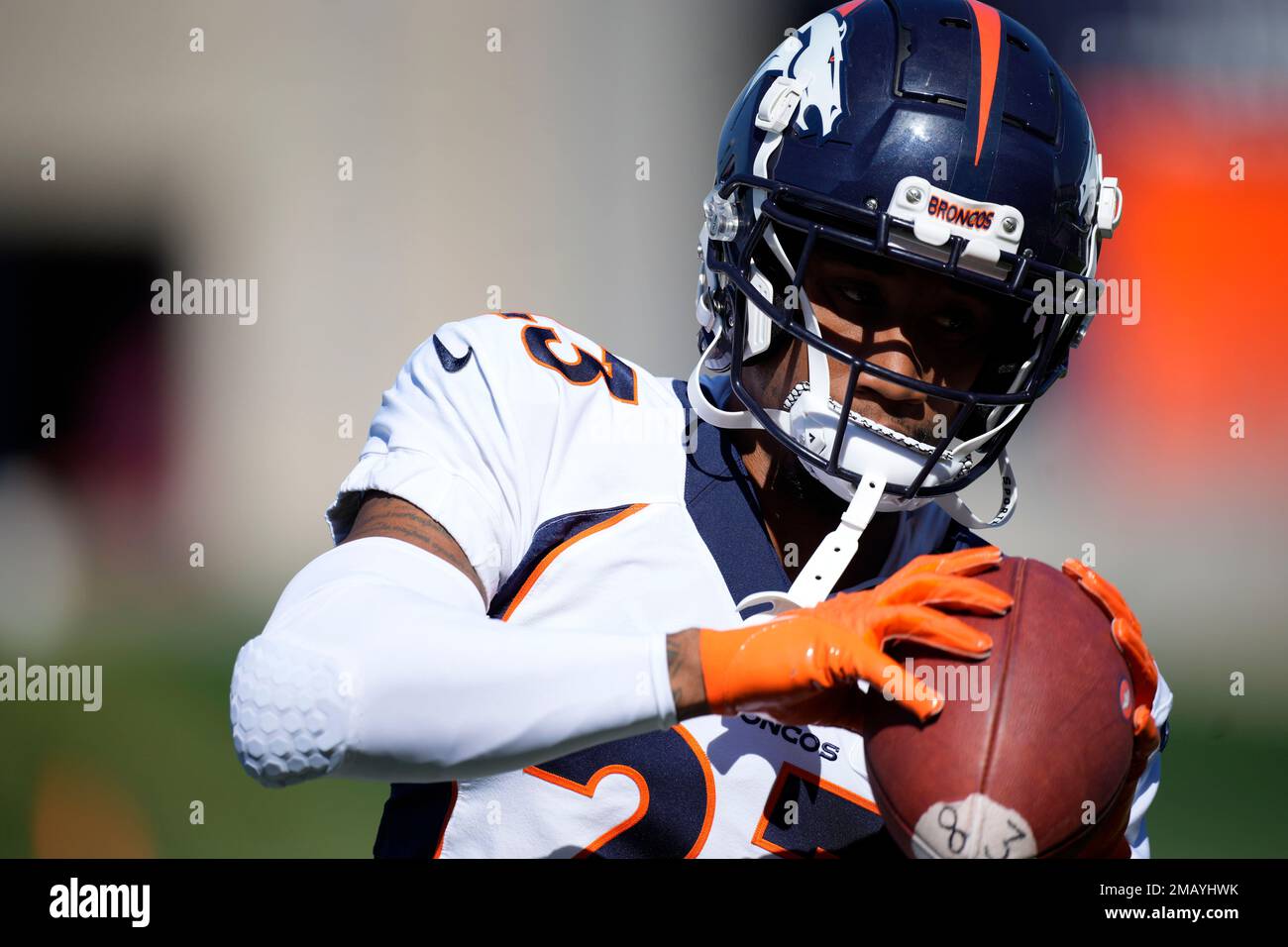 Denver Broncos cornerback Ronald Darby (23) takes part in drills during ...