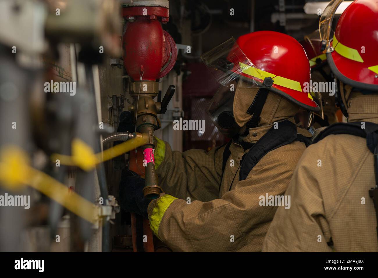 220608-N-LI114-1017 PHILIPPINE SEA (June 8, 2022) Sailors attach a ...