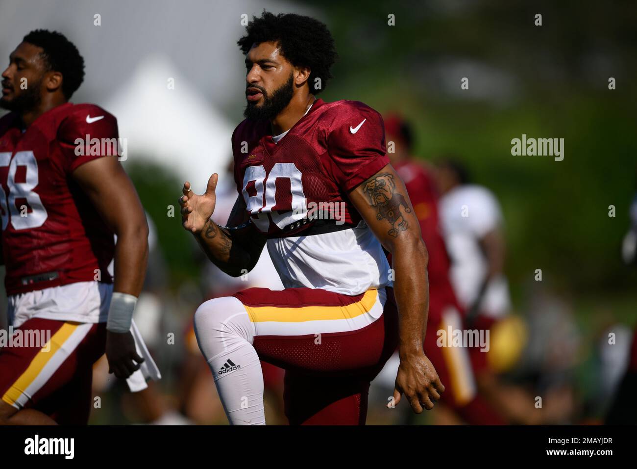 Washington Commanders defensive end Montez Sweat (90) during practice ...