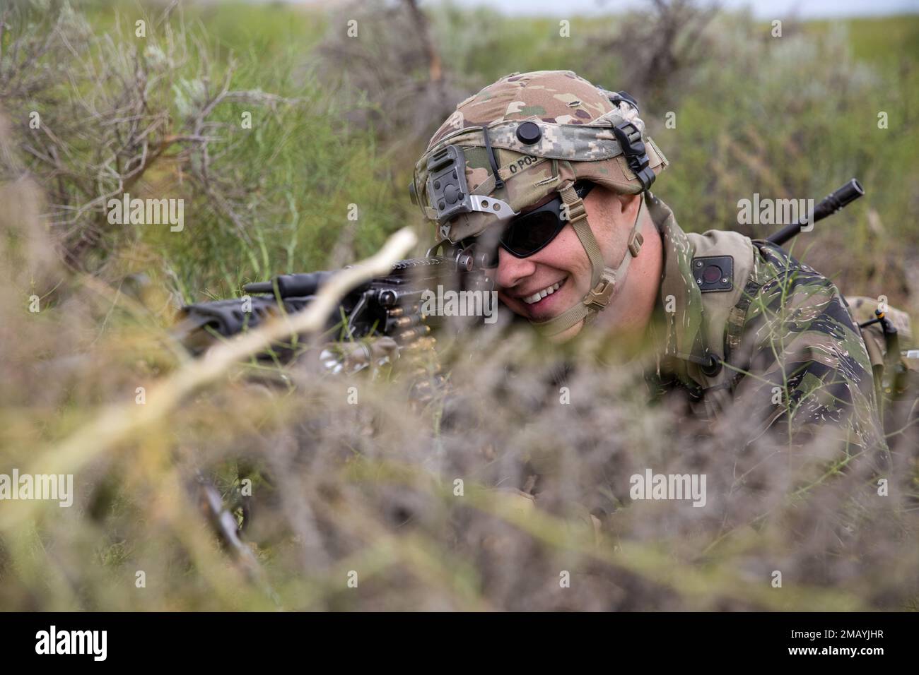 Spc. Patrick Lod, an infantryman and opposition forces role-player with ...