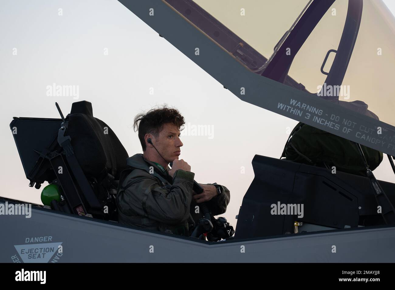 A U.S. Air Force F-35A Lightning II pilot assigned to the 356th ...