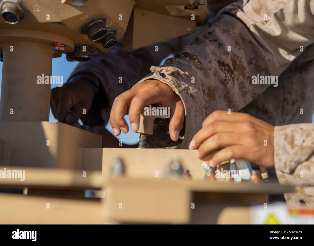 U.S. Marine Corps Lance Cpl. Cesar Lua, a low altitude air defense ...