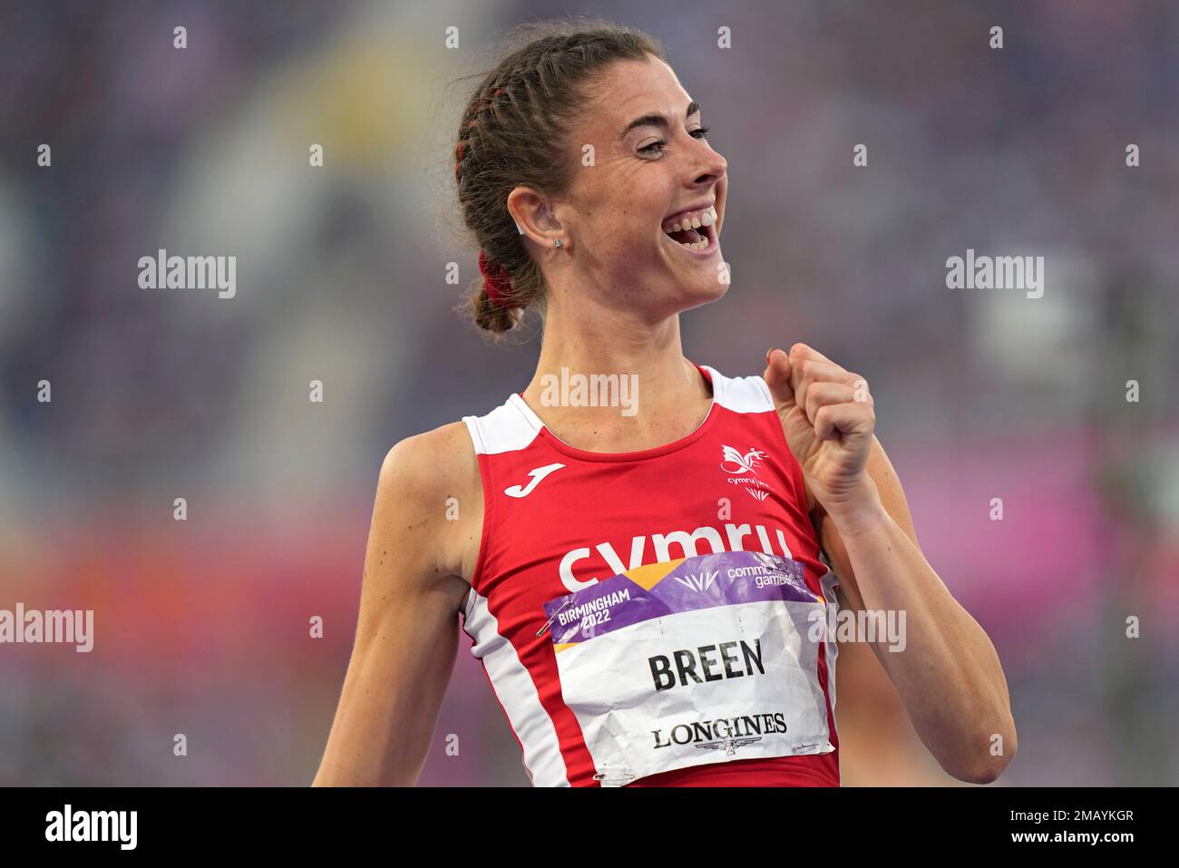 Olivia Breen of Wales celebrates after winning the Women's T37/38 100m ...