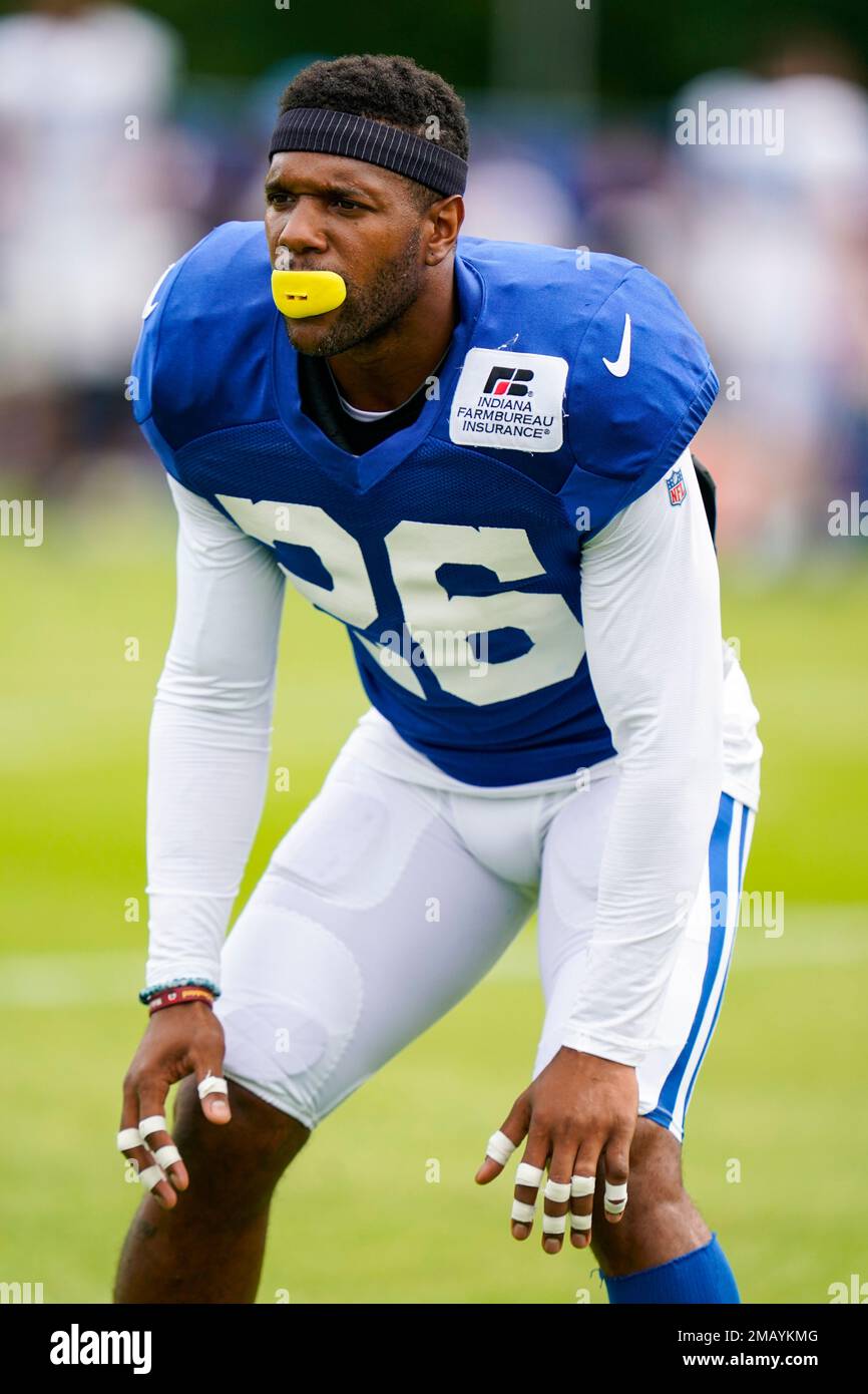 Indianapolis Colts safety Rodney McLeod (26) warms up during practice ...