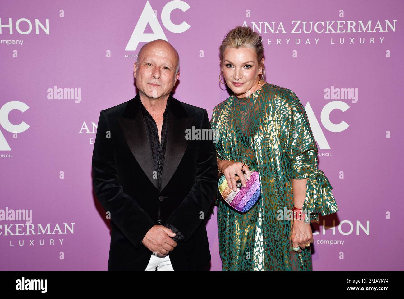 Steven Sousa, left, and Rebecca Farrar Hockley attend the Accessories ...