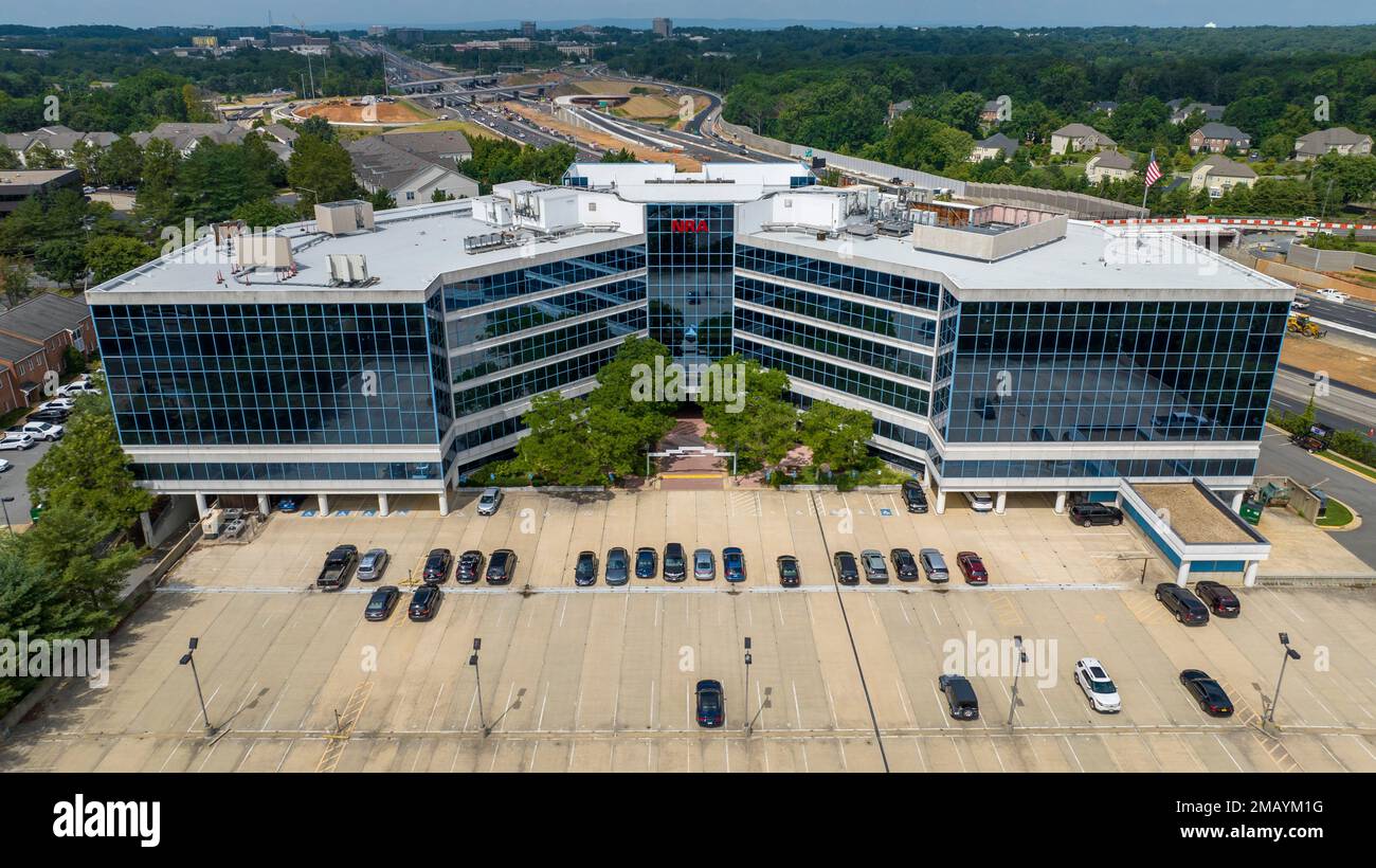 This is an aerial view of the headquarters of the National Rifle ...