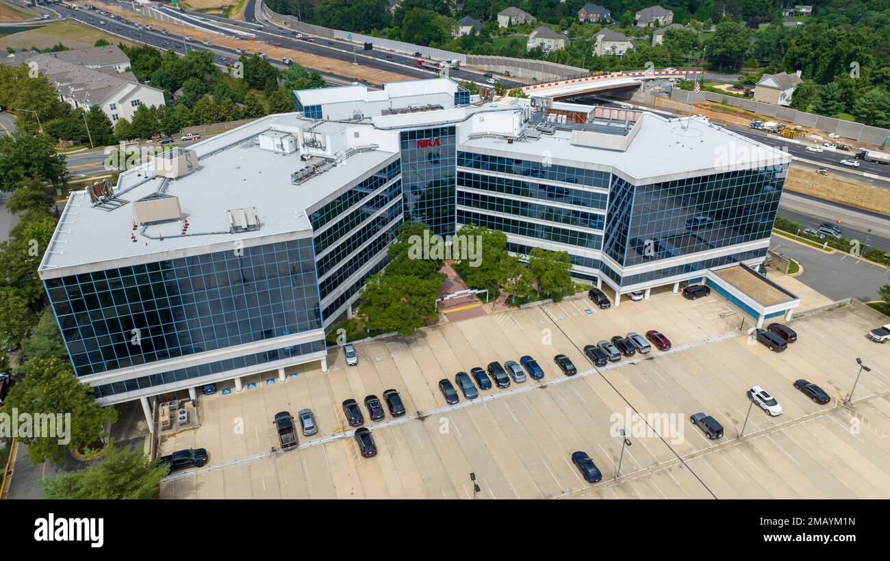 This is an aerial view of the headquarters of the National Rifle ...