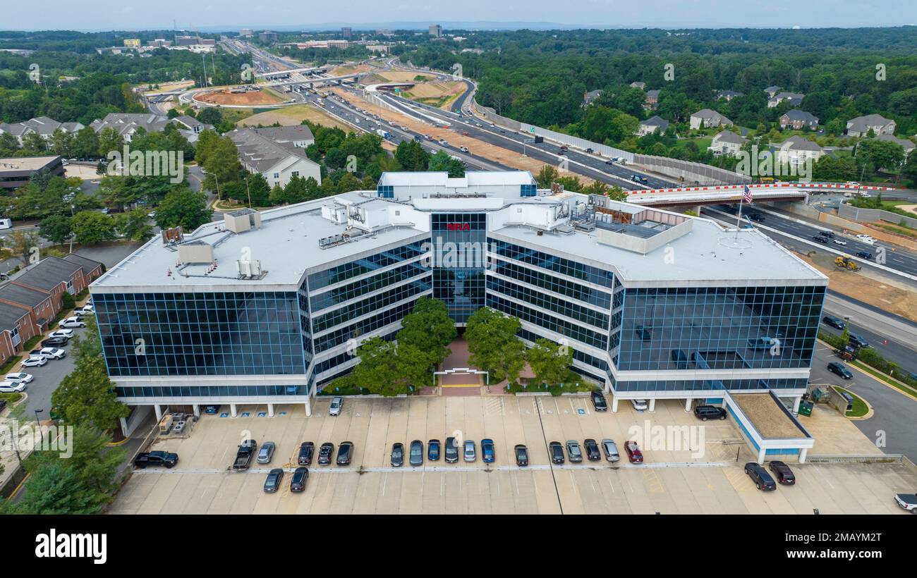 This is an aerial view of the headquarters of the National Rifle ...