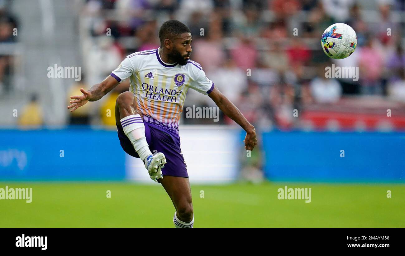 Orlando City defender Ruan Teixeira controls the ball against D.C ...