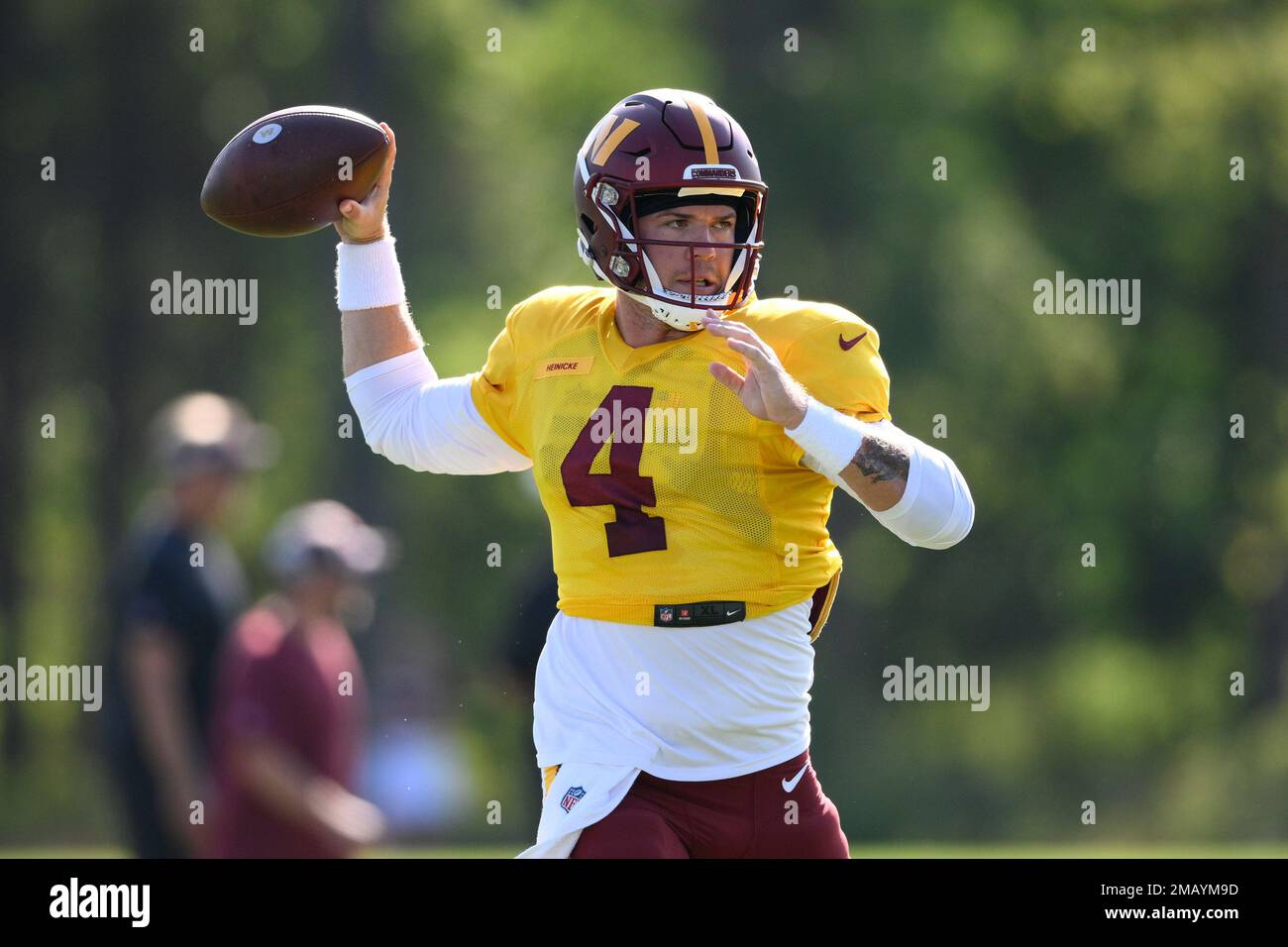 Washington Commanders quarterback Taylor Heinicke (4) in action during ...