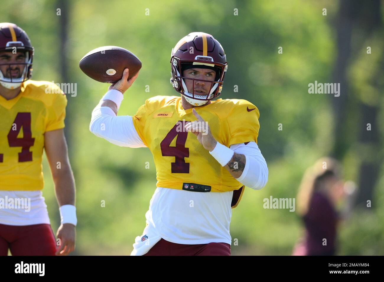 Washington Commanders quarterback Taylor Heinicke (4) in action during ...