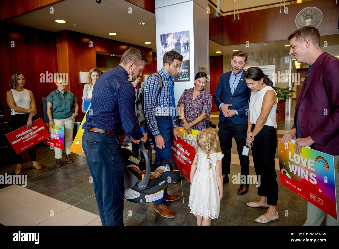 IMAGE DISTRIBUTED FOR HUMAN RIGHTS CAMPAIGN - From left, Brian Nicholls ...