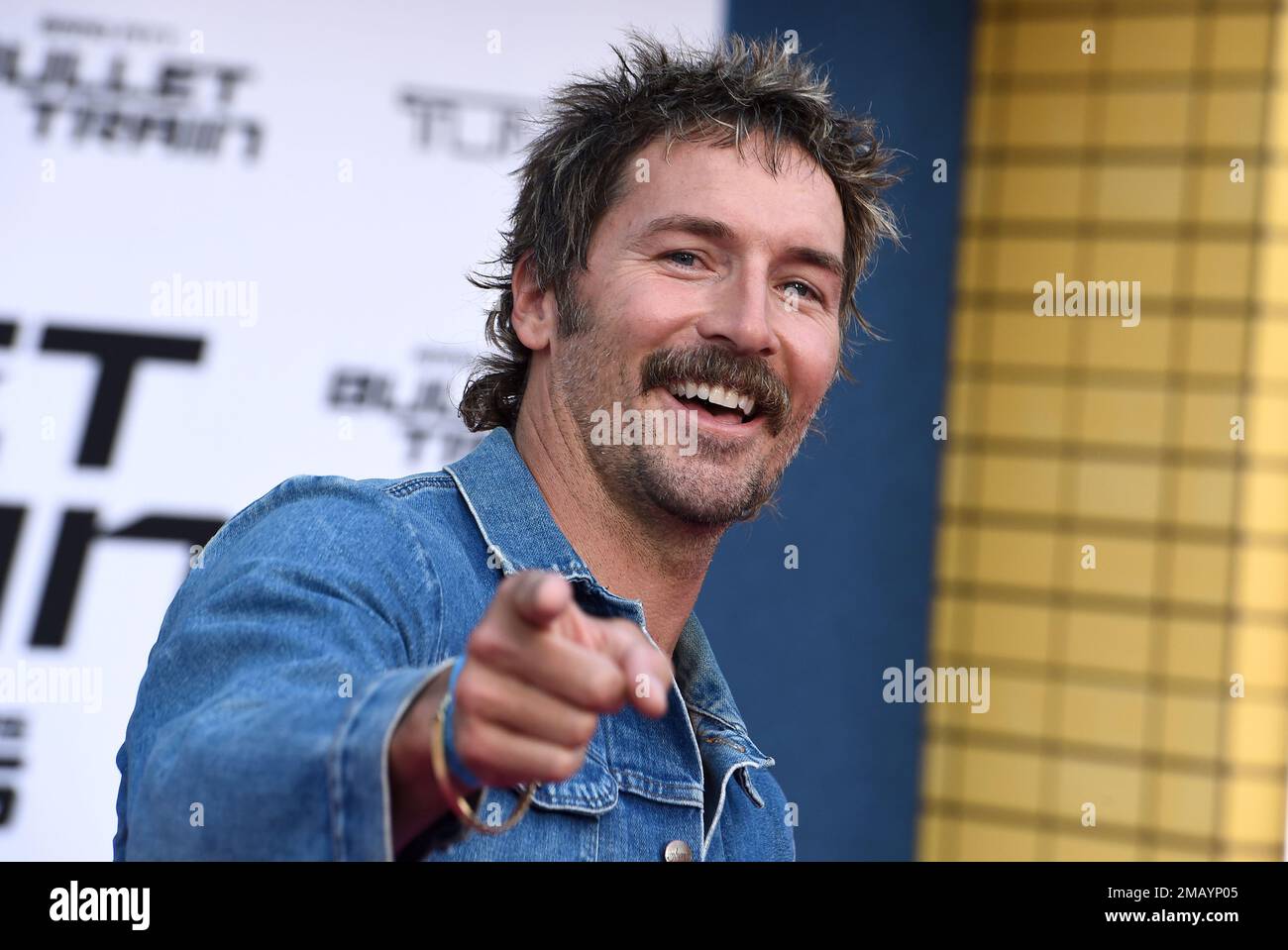 Mark Wystrach arrives at the premiere of "Bullet Train," Monday, Aug. 1 ...