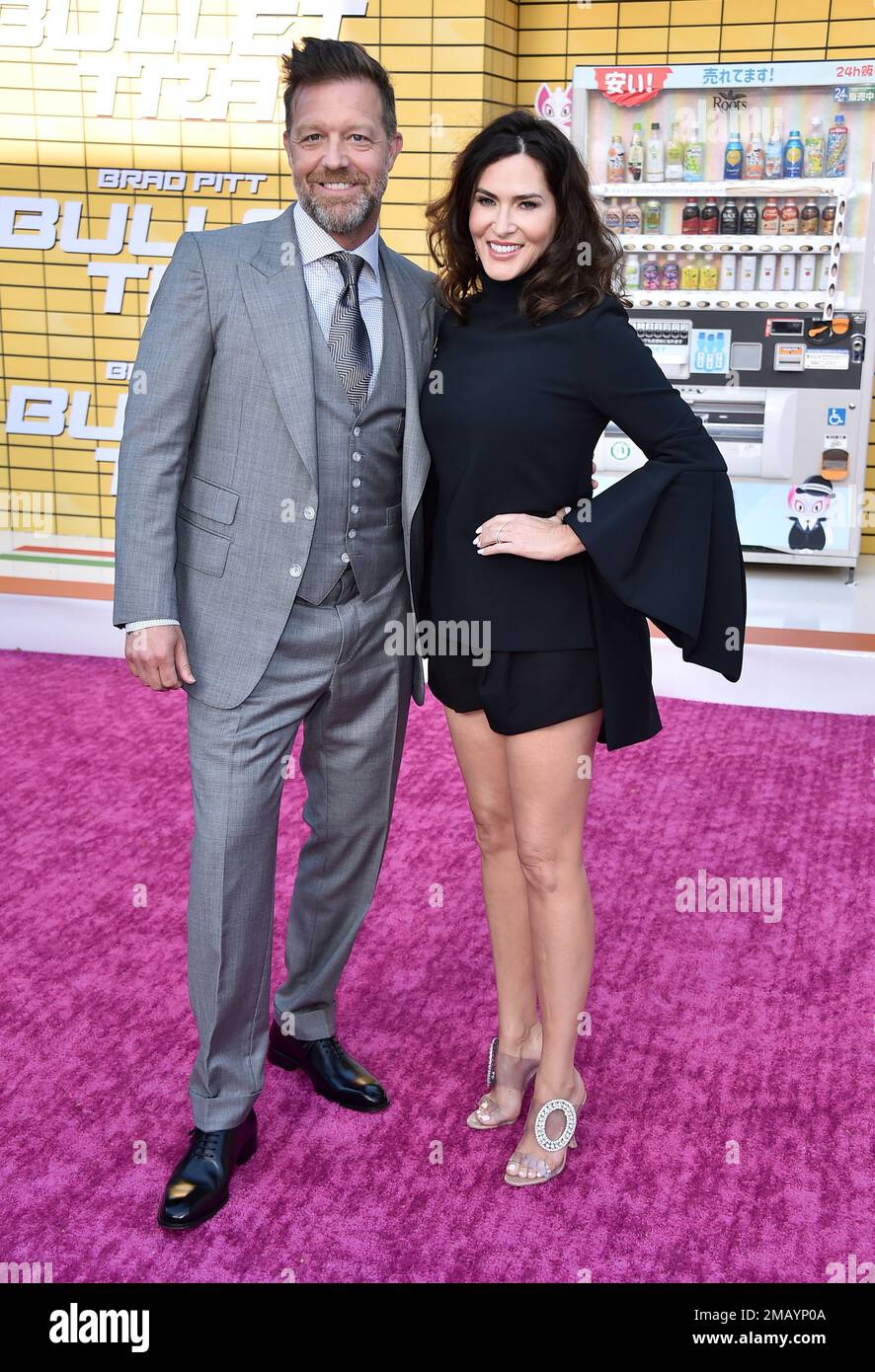 David Leitch and Kelly McCormick arrive at the premiere of "Bullet ...