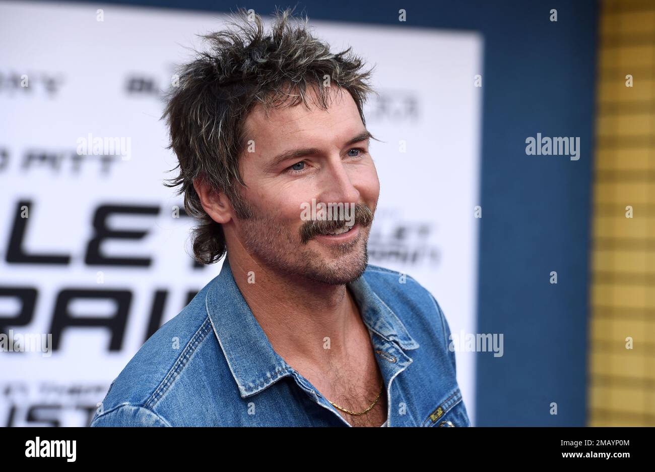 Mark Wystrach arrives at the premiere of "Bullet Train," Monday, Aug. 1 ...