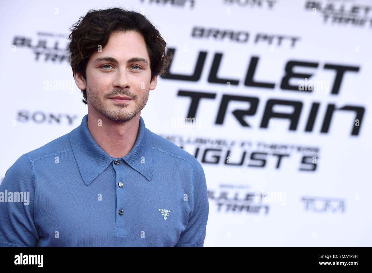 Logan Lerman arrives at the premiere of "Bullet Train," Monday, Aug. 1 ...
