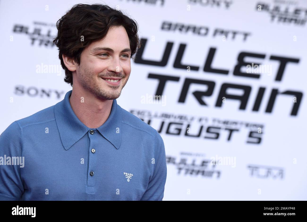 Logan Lerman arrives at the premiere of "Bullet Train," Monday, Aug. 1 ...