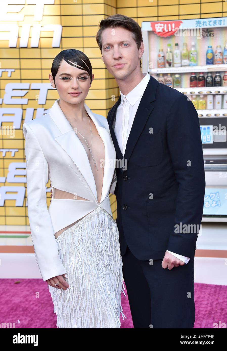 Joey King, left, and Steven Piet arrive at the premiere of "Bullet ...