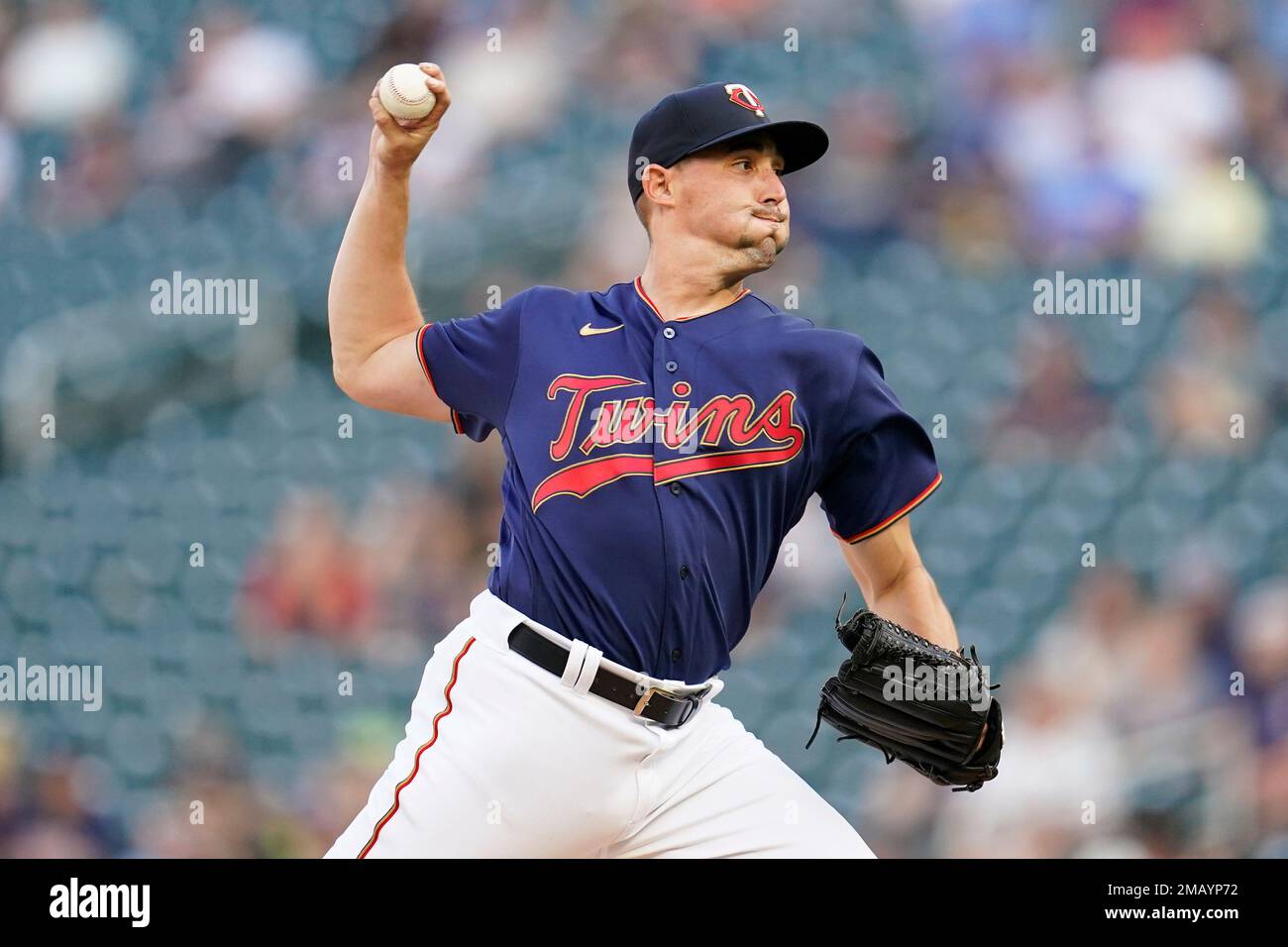 Minnesota Twins starting pitcher Aaron Sanchez delivers during the top ...