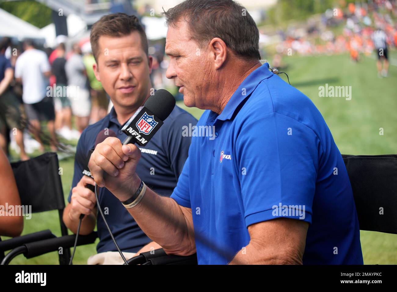 NFL Network announcers Brian Baldinger and James Palmer during the NFL ...