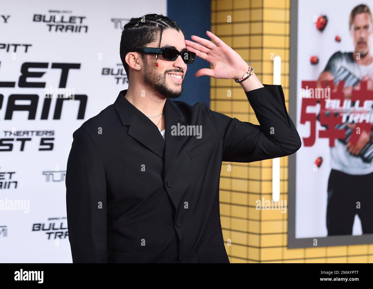 Benito Antonio Martínez Ocasio, also known as Bad Bunny, arrives at the ...