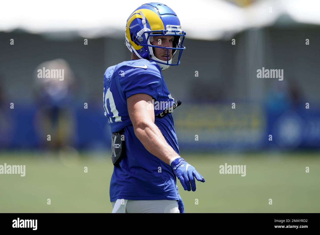 Los Angeles Rams wide receiver Cooper Kupp takes part in drills at the ...