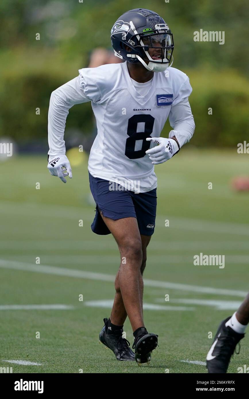 Seattle Seahawks cornerback Coby Bryant jogs on the field during NFL ...