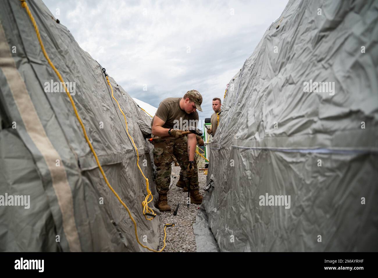 Airman 1st Class Benjamin Walker (center), 139th Medical Group Homeland ...