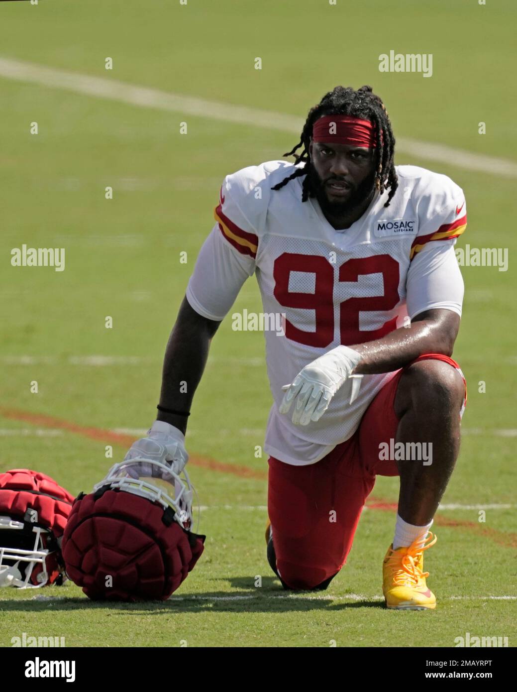 Kansas City Chiefs defensive end Shilique Calhoun waits for a drill ...